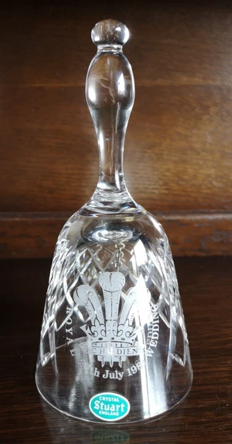 STUART CRYSTAL CHARLES and Diana Royal Wedding 1981 Commemorative Glass ...