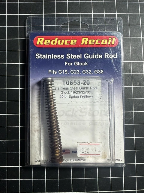 GLOCK GUIDE ROD Recoil Spring Assembly Glock 19/23/32/38 20LBs Spring ...