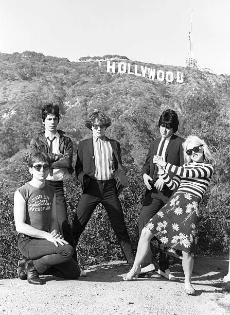 BLONDIE WITH DEBBIE Harry pose at the Hollywood Sign LA 1977 OLD MUSIC ...