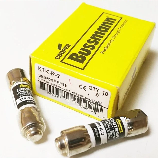 10PC NEW BUSSMANN KTK-R-2 KTKR2 2Amp 600Vac Fast-Acting Fuses #YP1 $65. ...