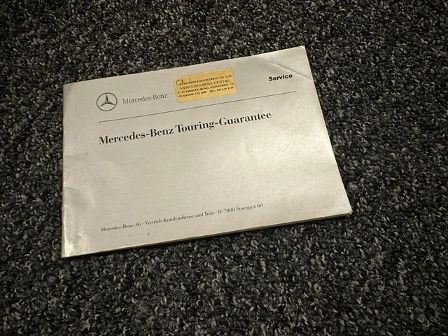 MERCEDES W124 R129 W140 Service Touring Guarantee Handbook Supplement £ ...