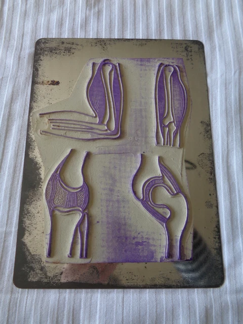 ANTIQUE MULTI SKETCH School Stamp / Metal Plate Human Body #5 £5.14 ...
