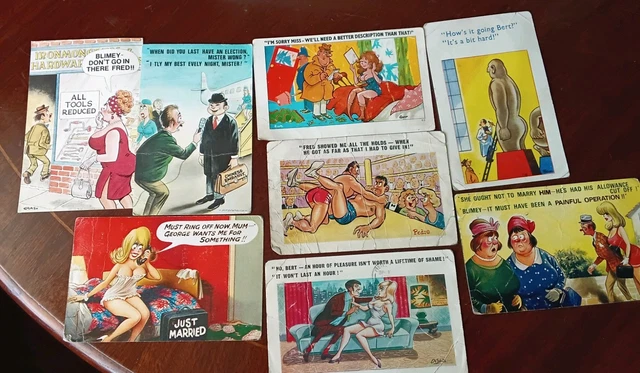 8 0LD POSTCARDS Saucy Seaside Comic Inc Bamforth £10.78 - PicClick UK