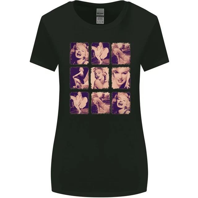 MARILYN COLLAGE MODE Célébrité Femmes Plus Large Coupe T-Shirt EUR 13,06 - PicClick FR