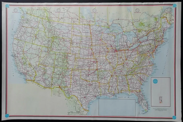 LITHO USA H.M GOUSHA COMPANY Carte Aviation MAP 1963 pour PAN AMERICAN ...
