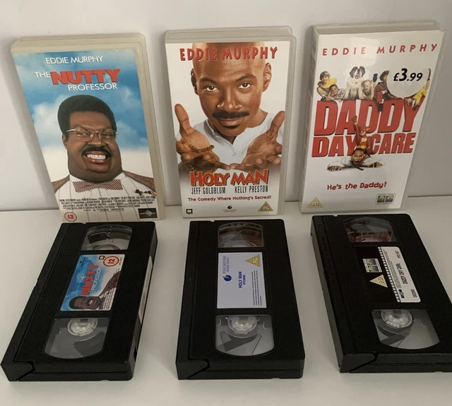 EDDIE MURPHY 3 VHS VIDEO BUNDLE ~ Nutty Professor - Holy Man - Daddy ...