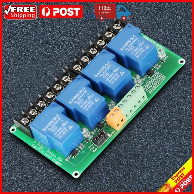 4 CHANNEL RELAY Board with Optocoupler Isolation for Automated Control Circuit EUR 12,71 ...