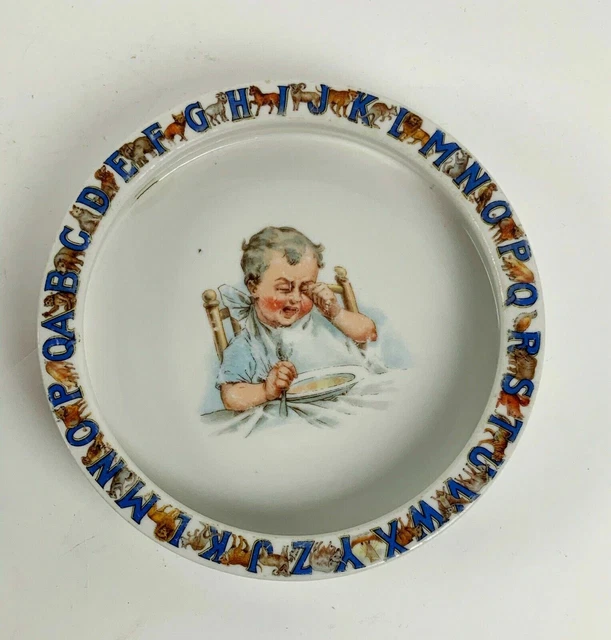 ANTIQUE OG GERMAN porcelain Children's ABC's Alphabet dining plate bowl ...