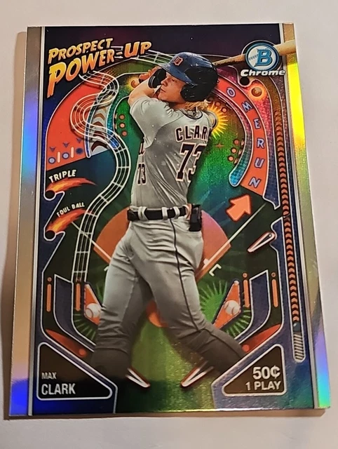 MAX CLARK PROSPECT POWER UP ROOKIE 2024 Bowman Chrome No. PP-12 Detroit ...