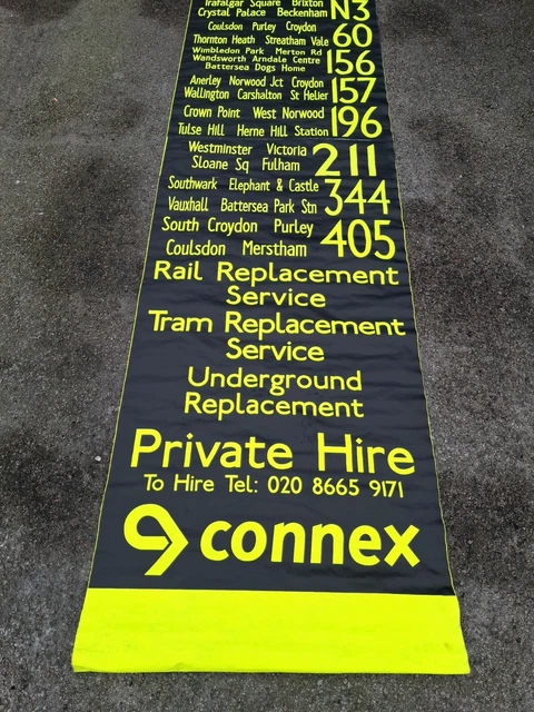 CONNEX LONDON E400/WVL destination DDA blind (KM top) £20.00 - PicClick UK