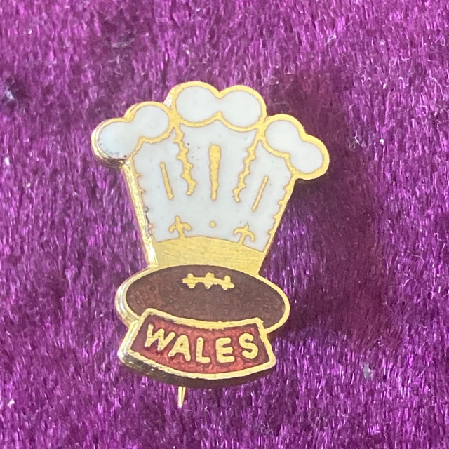 ICONIC 1980'S WALES EMBLEM CREST ENAMEL RUGBY UNION PIN BADGE by COFFER ...