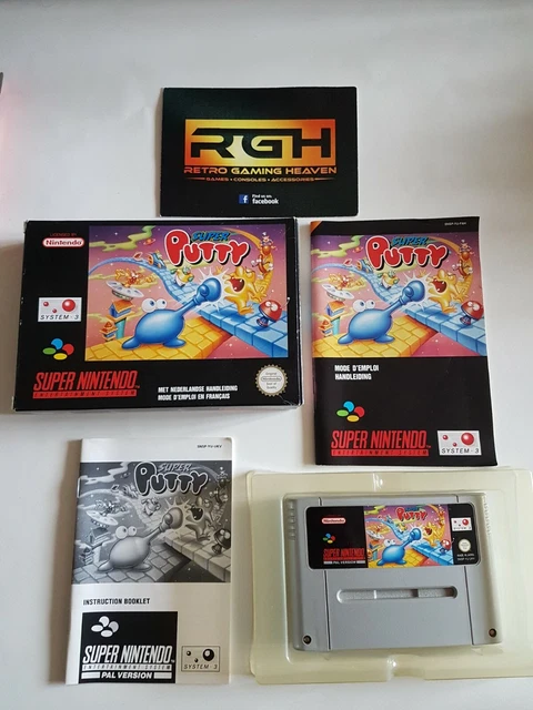 SUPER PUTTY SUPER Nintendo Snes Game Fah Code French / Dutch + Uk ...