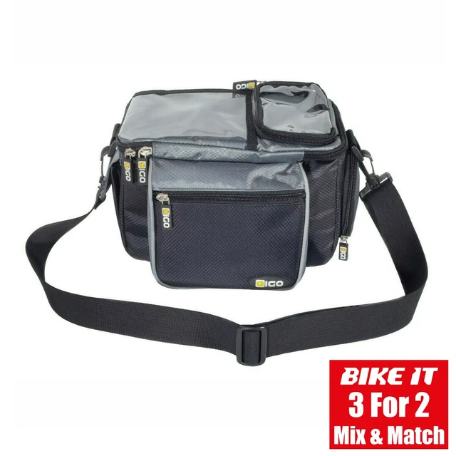 EIGO CYCLE HANDLEBAR Bag - Spacious W/ Quick Release Bracket - Bike ...