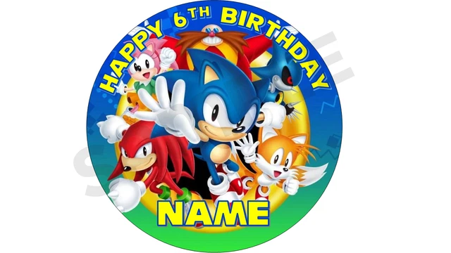 Sonic Stickers Online Printable Personalised Sonic The Hedgehog Edible ...