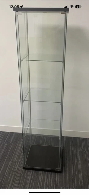 IKEA DETOLF GLASS display cabinet - White Base £60.00 - PicClick UK