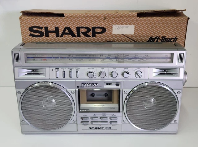 VINTAGE SHARP GF-8989 Stereo Radio Cassette Recorder FM/SW/MW/LW, 80s ...