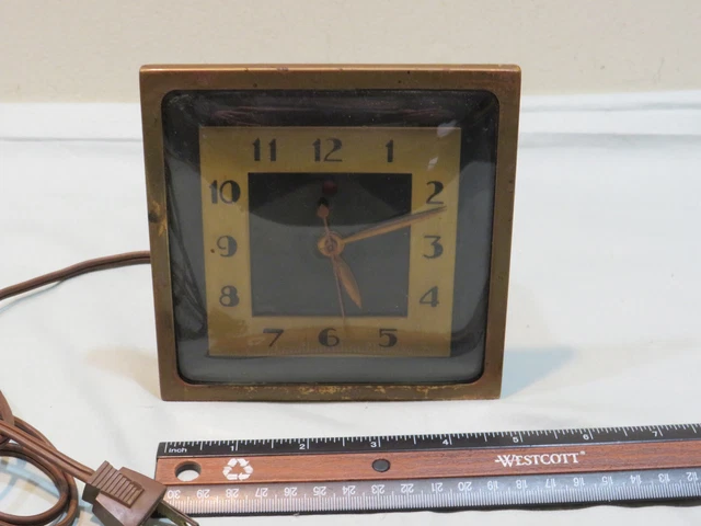 VINTAGE RARE GENERAL Electric Debutante Art Deco Clock Model AB-4F52 ...