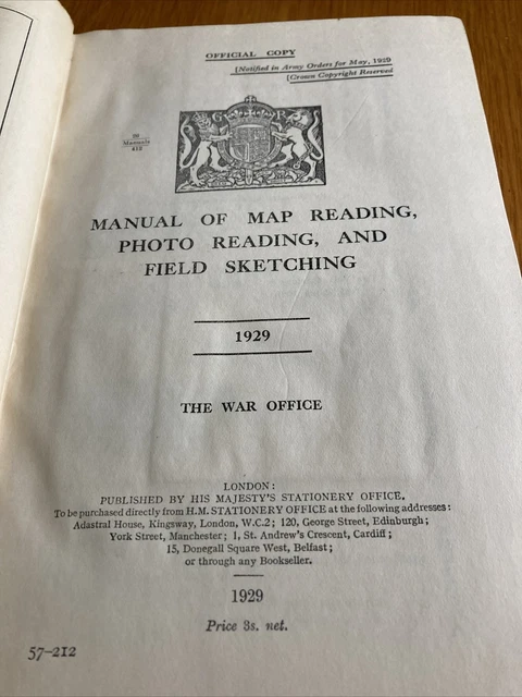 WW2 BRITISH NOTES on Map Reading Booklet 1929 £10.00 - PicClick UK