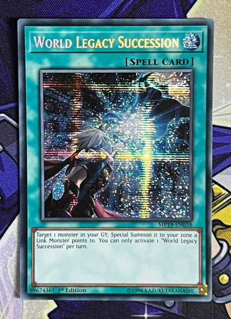 YU-GI-OH WORLD LEGACY Succession MP19-EN038 Prismatic Secret Rare 1st ...