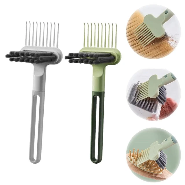 2 IN 1 Comb Cleaning Brush Hair Brush Cleaner Tool Hair Brush Remover ...