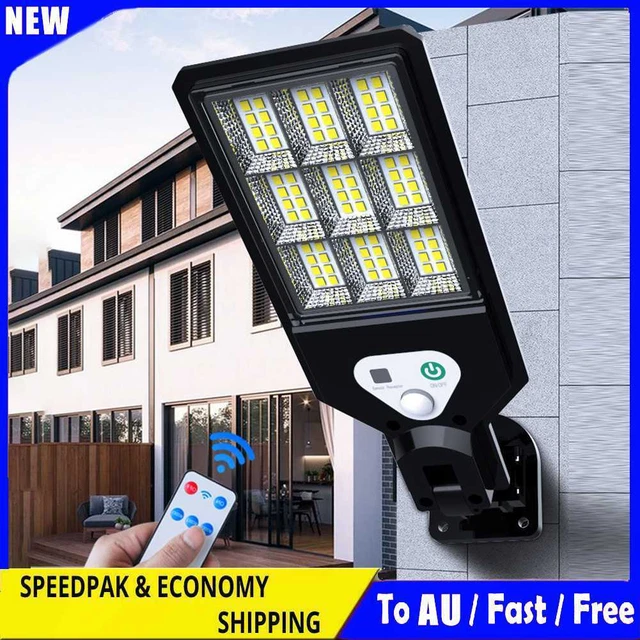 WORKING COB LED Powered Solar Street Lights Courtyard Porch Remote ...