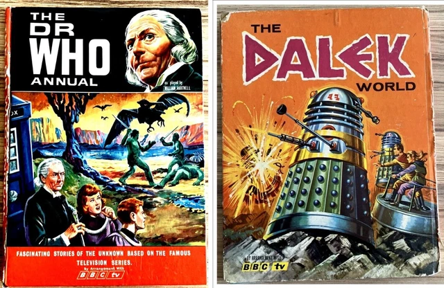 DALEK WORLD ANNUAL 1965 + DR WHO Book 1967 (not 1966) Doctor Who BBC TV ...