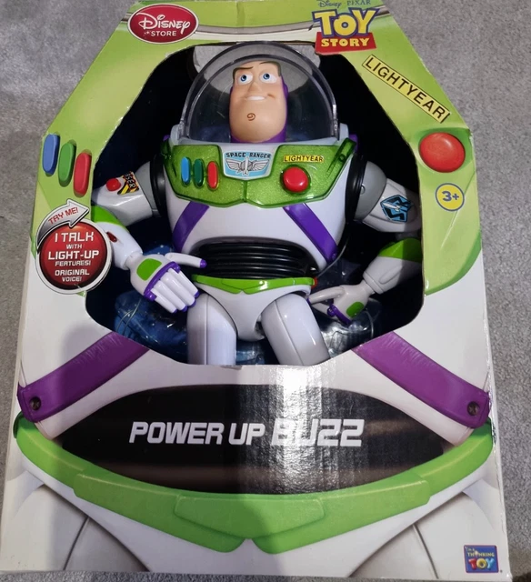 TOY STORY POWER Up Buzz Lightyear Talking Action Figure Light Up Disney ...