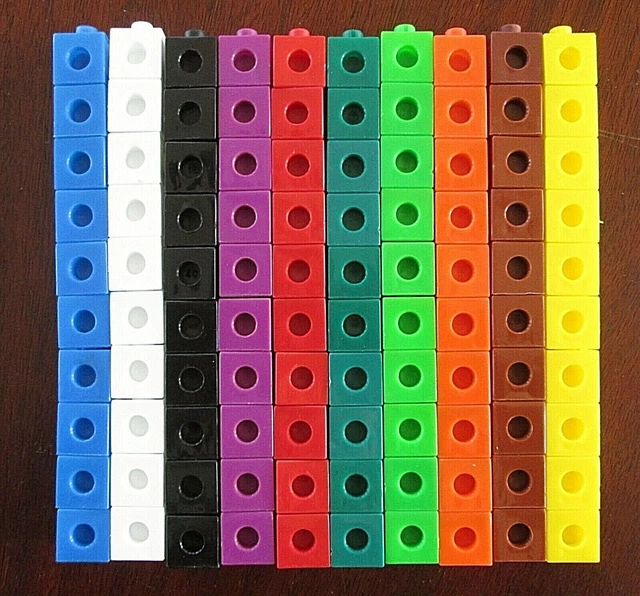 SNAP CUBES ® Math Manipulatives Classroom Homeschooling Set of 100 ...