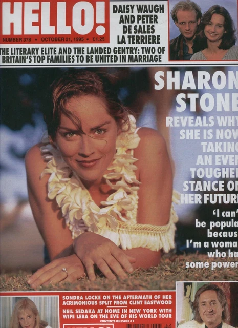 HELLO #378 SHARON Stone Neil Sedaka Yasmeen Ghauri Luke Perry Banderas ...