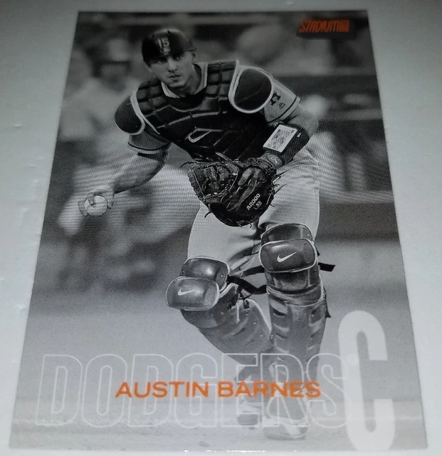 2018 TOPPS STADIUM Club Austin Barnes Black & White Orange Foil Sp ...