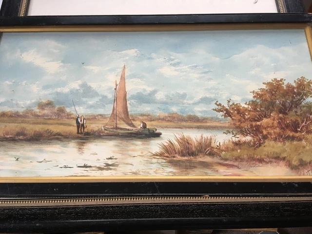 THOMAS MORTIMER (EXHIBITED 1886-1907) Fishing boat and figures. £39.00 ...