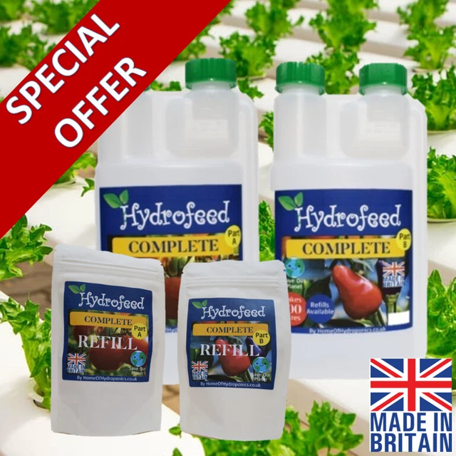 HYDROFEED COMPLETE GENERAL Hydroponics Nutrients Kit with Measuring ...