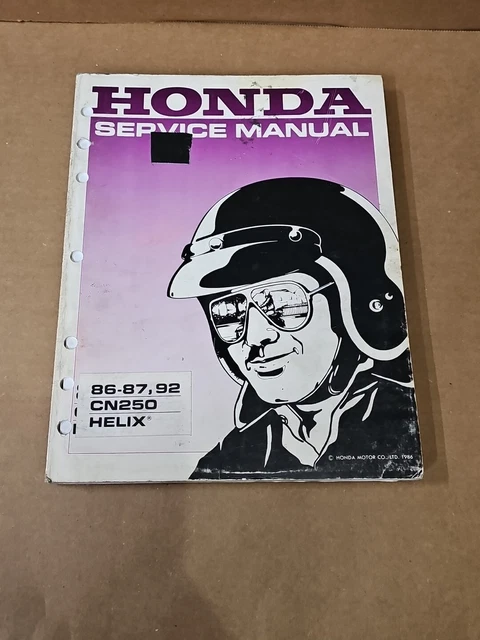 1986-87, 92 HONDA Cn250 Helix Scooter Oem Factory Shop Service Manual ...