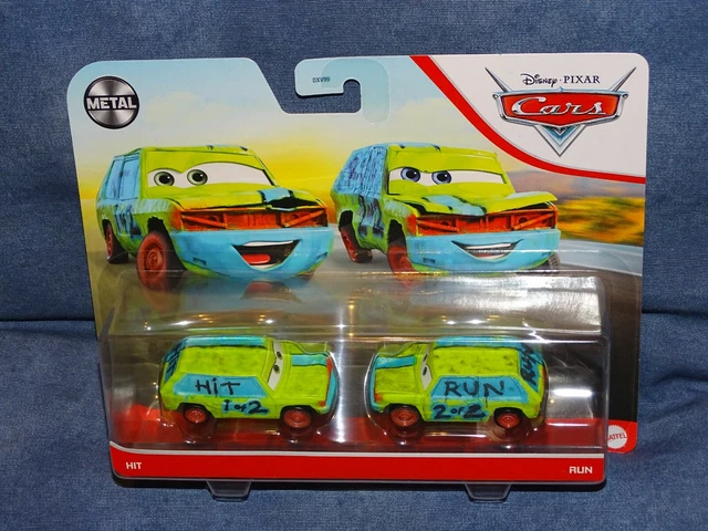 RARE PACK 2 Voitures Disney Pixar Cars 3 Hit Percute Run Course Metal ...