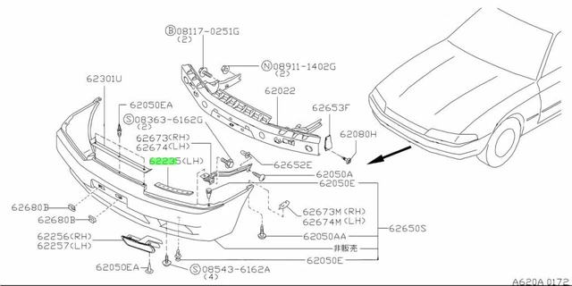 SHIELD SIDE FRONT Bumper For: Nissan Skyline R32 GTR BNR32 89-94 £60.99 ...