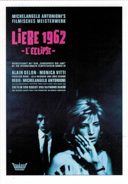 CINEMA FILMKARTE &LIEBE 1962 CINEMA FILMKARTE &LIEBE 1962