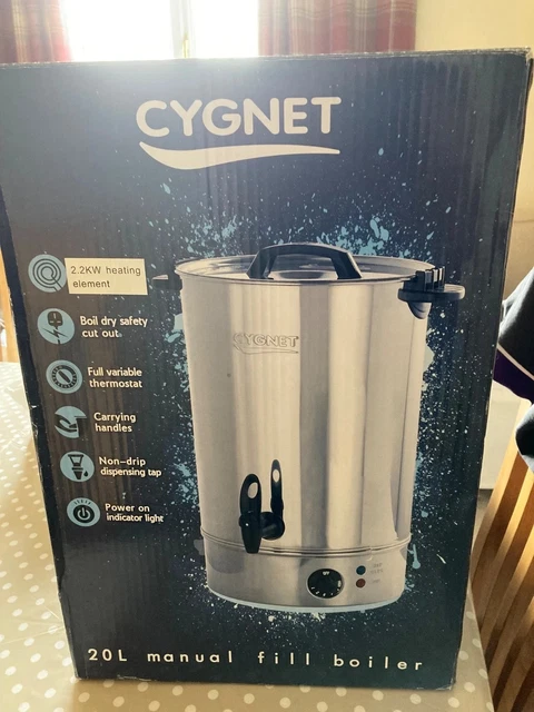CYGNET 30L COUNTER Top Hot Water Boiler with Manual Fill and Dry Safety ...