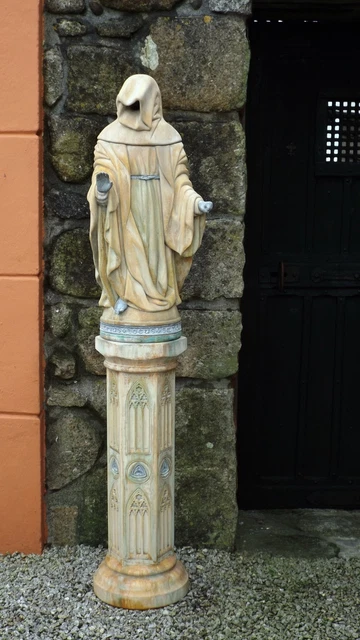 THE NEW TUDOR GATE Gold Sanctuary. Gothic Monk on Column statue Farran ...
