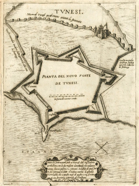 TUNISIE TUNIS ORIGINAL Gravure sur Cuivre Camocio 1574 EUR 529,91 ...