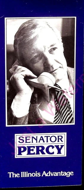 FOLLETO POLÍTICO VINTAGE del senador Charles Percy The Illinois ...