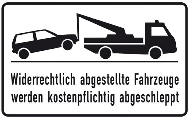 WIRD ABGESCHLEPPT-PARKVERBOT-ALUMINIUM-SCHILD-WARNSCHILD-PARKEN ...