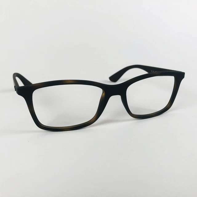 Ray Ban Eyeglasses Matt Tortoise Rectangle Glasses Frame Mod Rb7047 5573 £3500 Picclick Uk