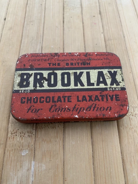 VINTAGE BROOKLAX TIN Collectable tin for chocolate laxative £30.00 ...
