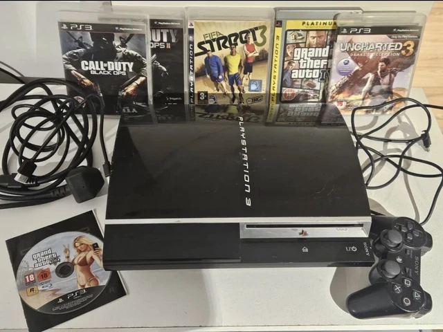 SONY PLAYSTATION 3 PS3 Phat 500GB Console With Controller & x6 Games ...