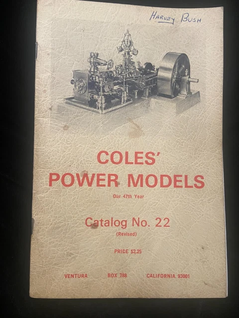 COLES POWER MODELS Catalog No. 22 1974 Model Engineering Supplies ...