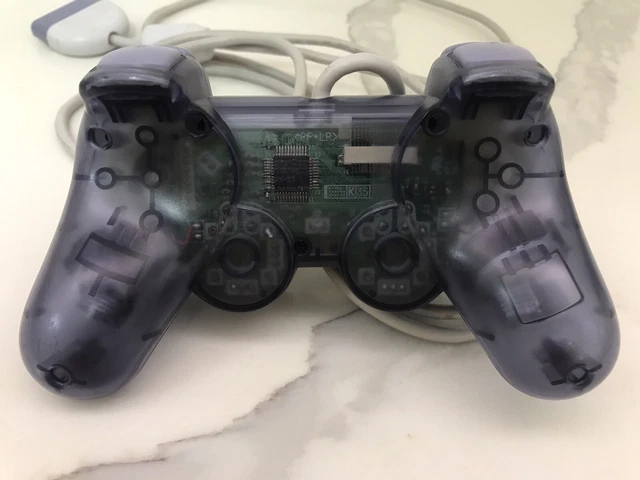 PLAYSTATION 1 CONTROLLER Analog DualShock Clear See Through Black PS1 ...