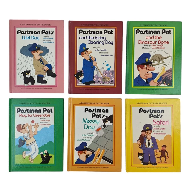 6 POSTMAN PAT Easy Reader Hardback Books 1980s Vintage John Cunliffe £ ...