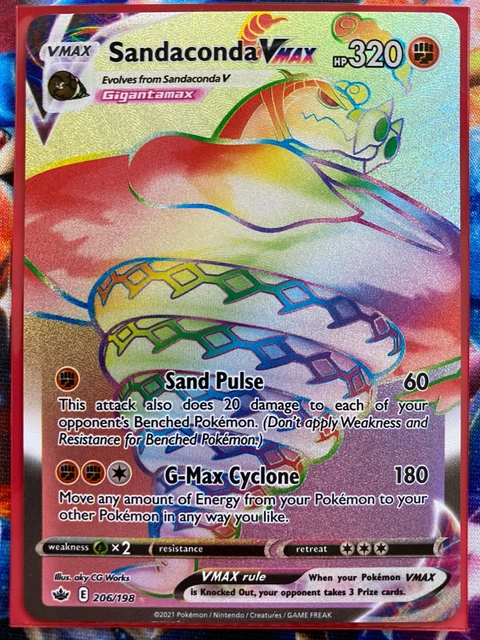 POKEMON CARD SANDACONDA VMAX Secret Rare 206/198 CHILLING REIGN *M EUR ...