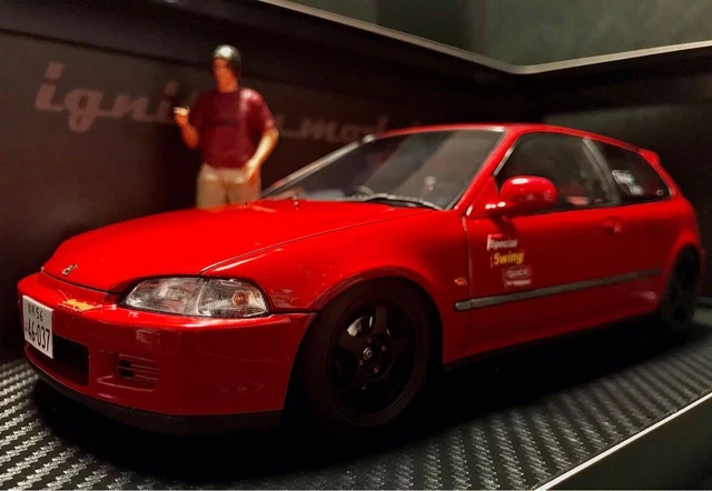 IGNITION MODEL 1/18 Honda Civic EG6 Initial D Shingo Custom Modified ...