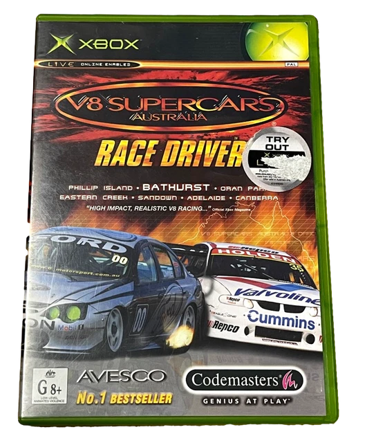 V8 SUPERCARS AUSTRALIA Race Driver XBOX Original PAL *Complete* $19.90 ...